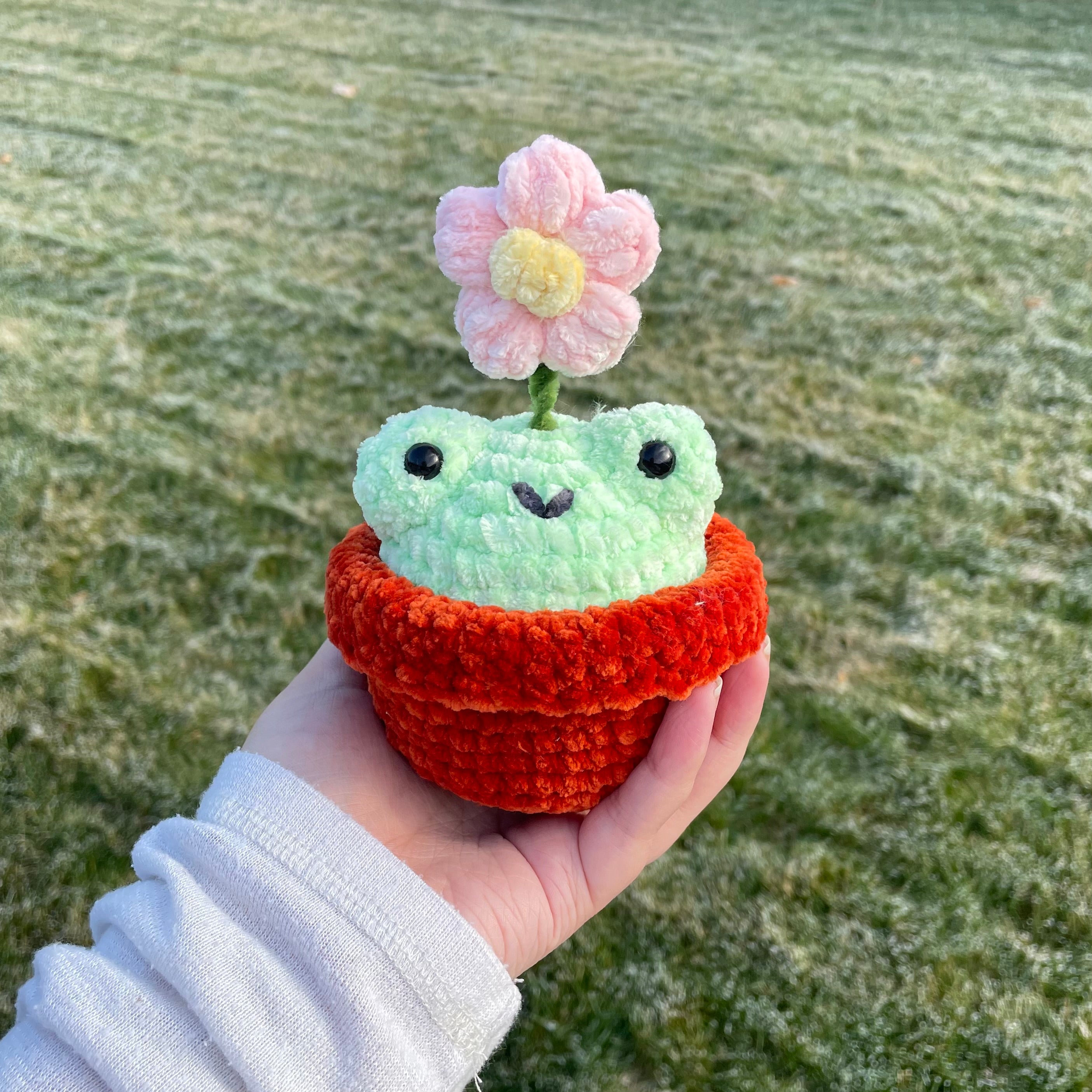 Keep on Growing Frog Plushie – LaRynn Sticker Co.