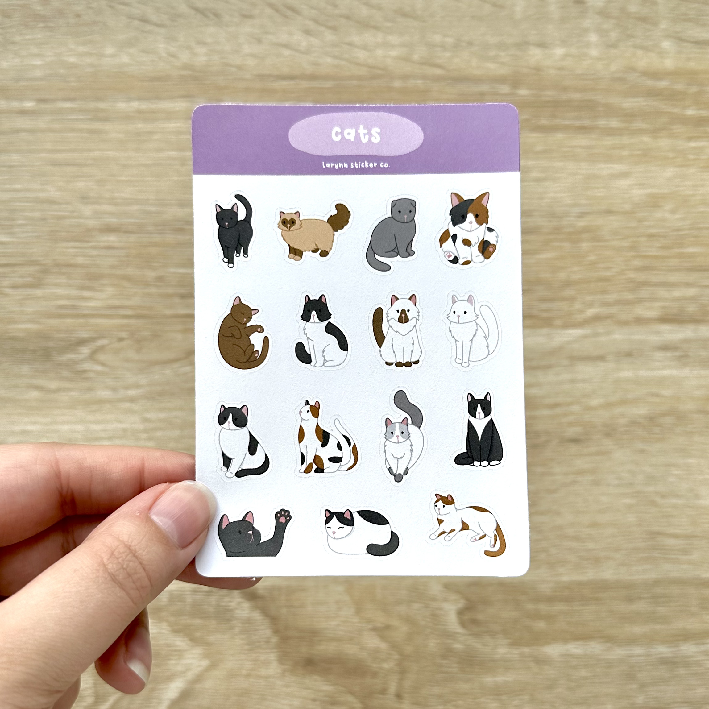 Mini Cats Sticker Sheet – LaRynn Sticker Co.