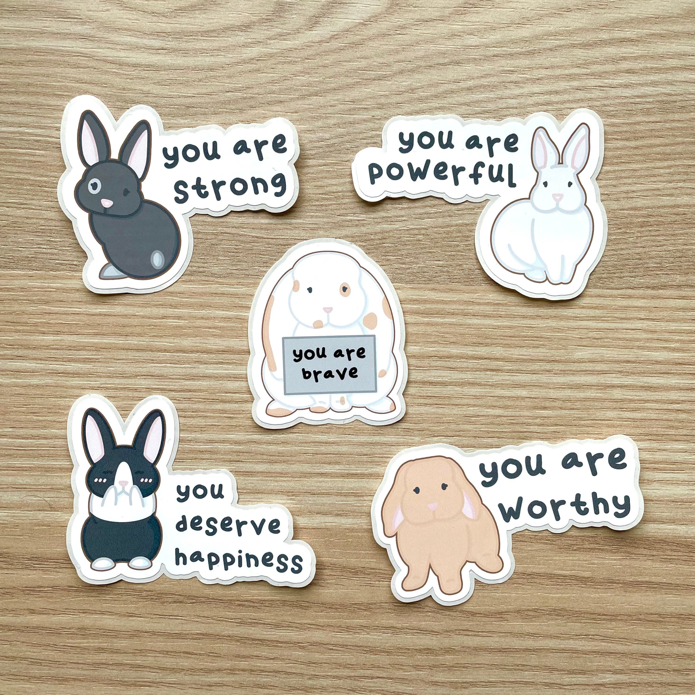 Bunny Affirmations Sticker Pack – LaRynn Sticker Co.