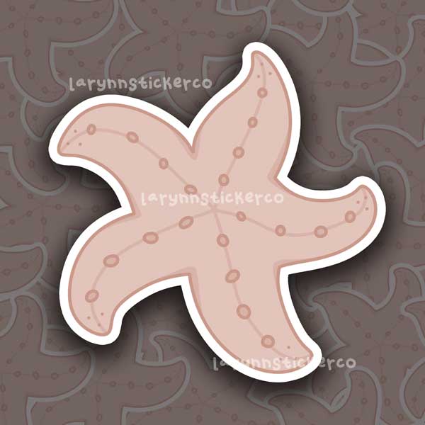 Starfish Sticker – LaRynn Sticker Co.